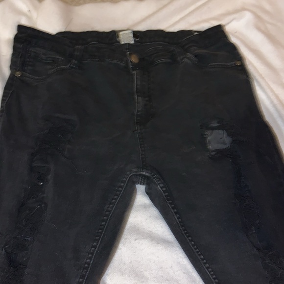 Bleeker & Mercer | Jeans | Bleeker Mercer 344 Destroyed Black Jeans ...